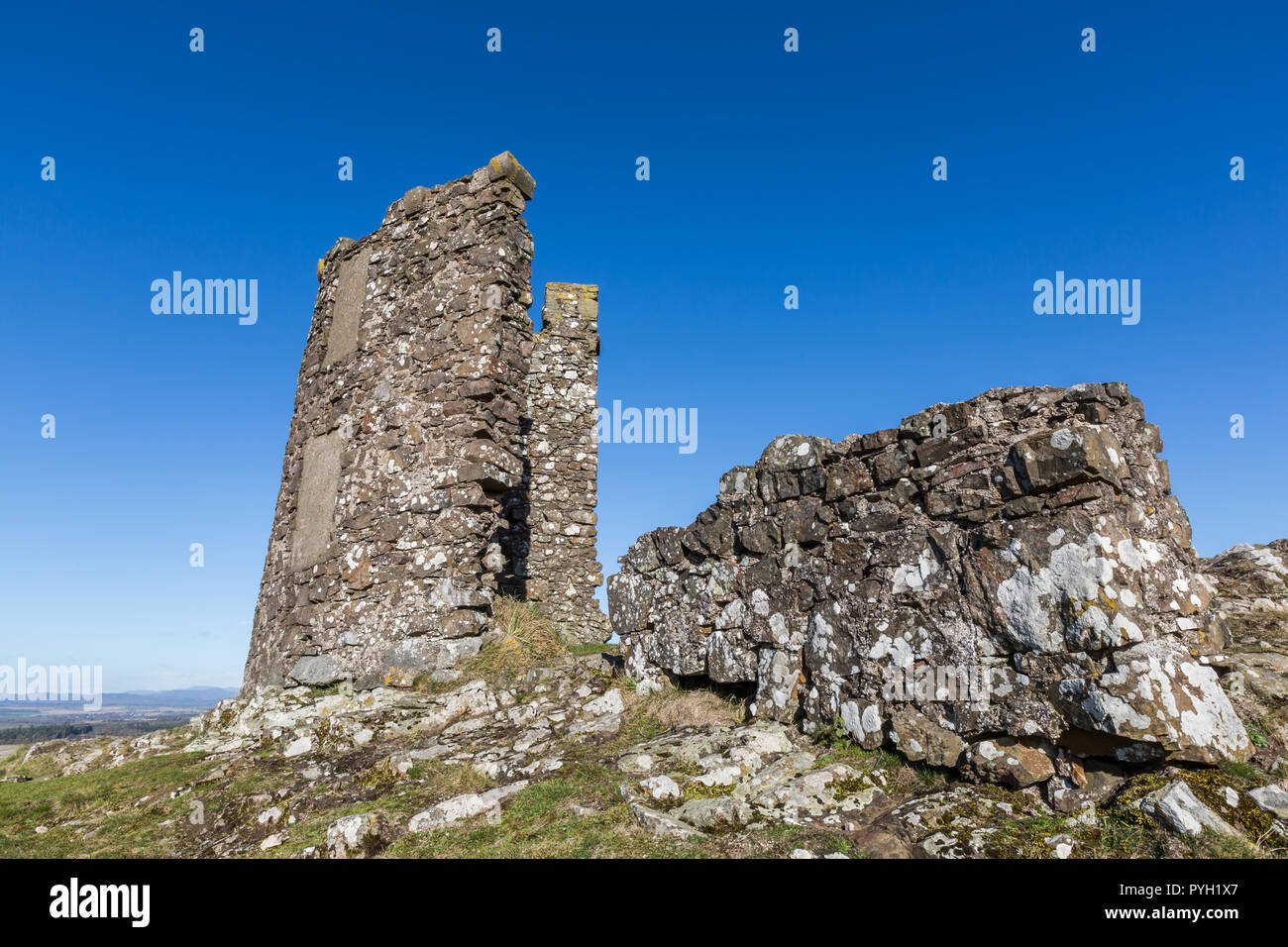 The ruins of MacDuff's Monument near the village of Scone in Perth and ...