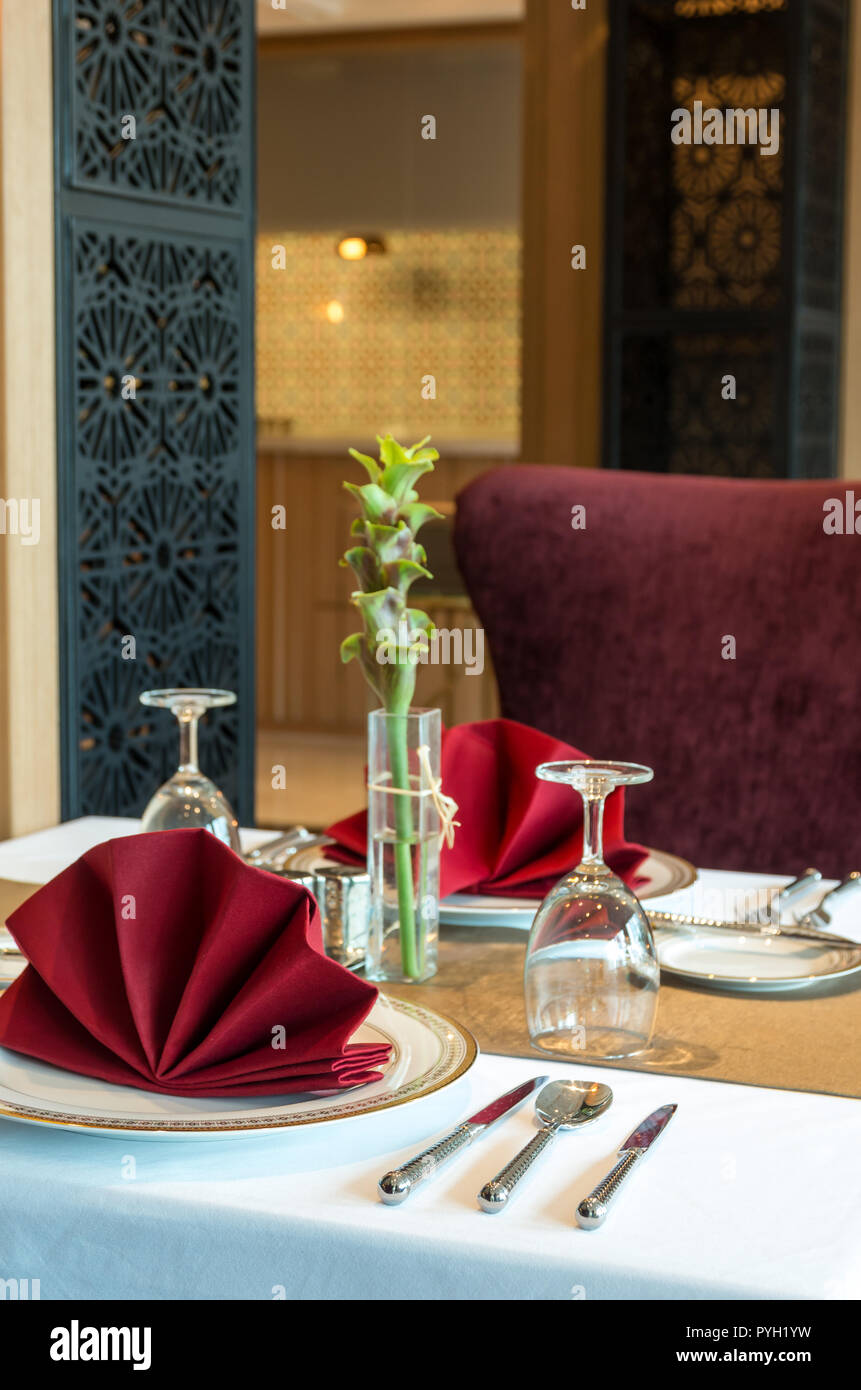 Luxury restaurant set Stock Photo - Alamy