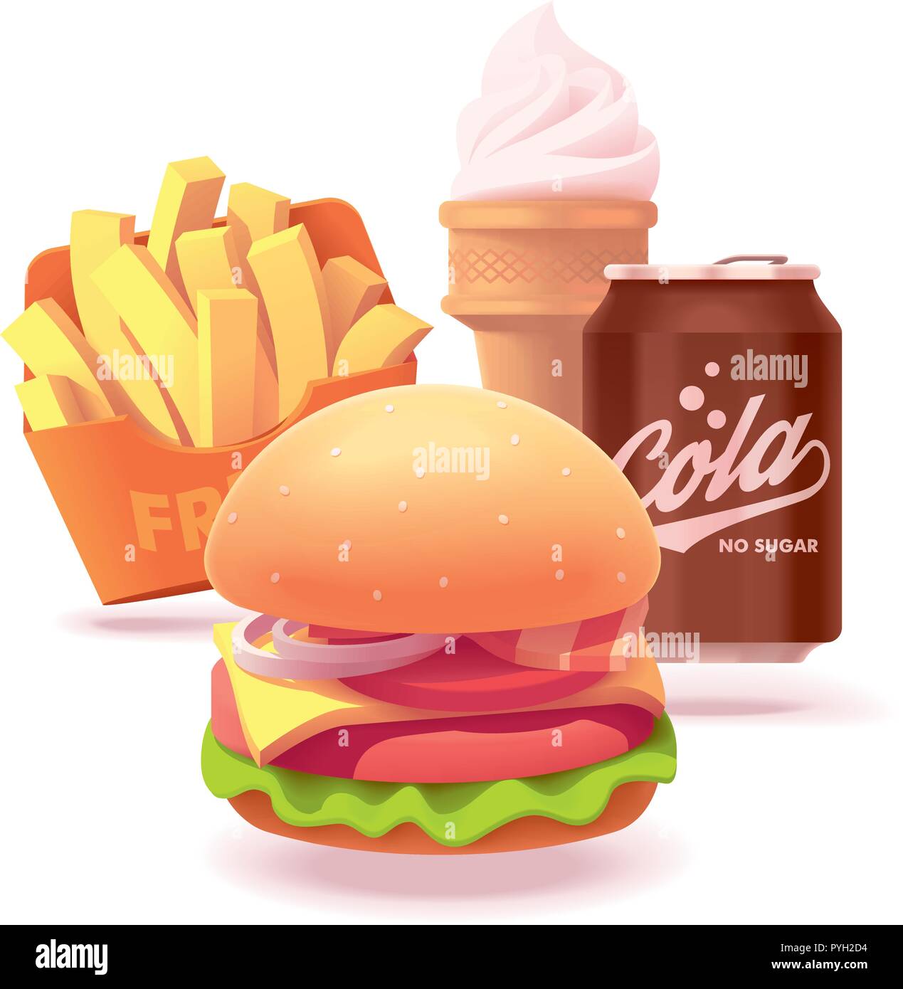 Illustration hamburger burger snacks Stock Vector Images - Alamy