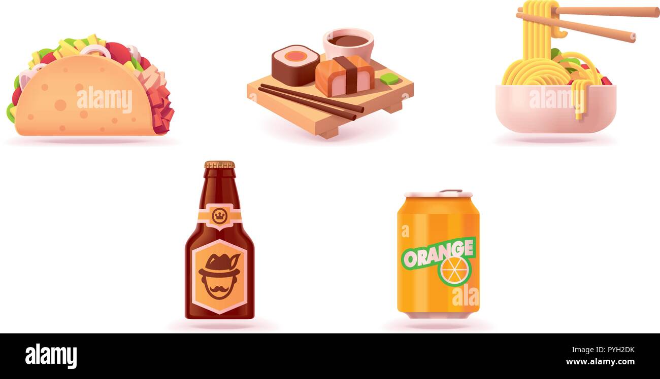 Food icon set cuisine Stock Vector Images - Alamy