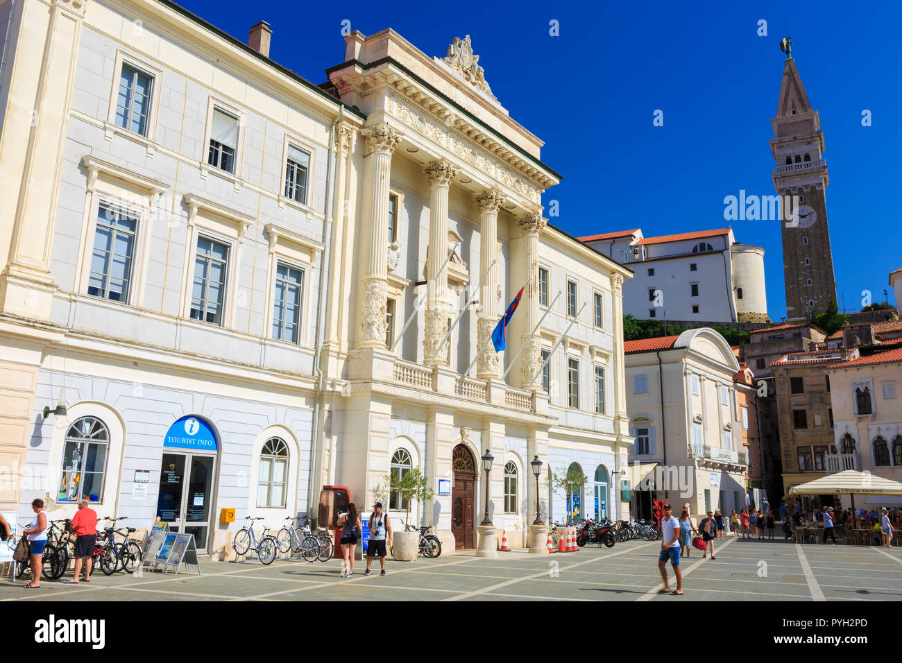 Bell tower and Town Hall Stock Photo - Alamy