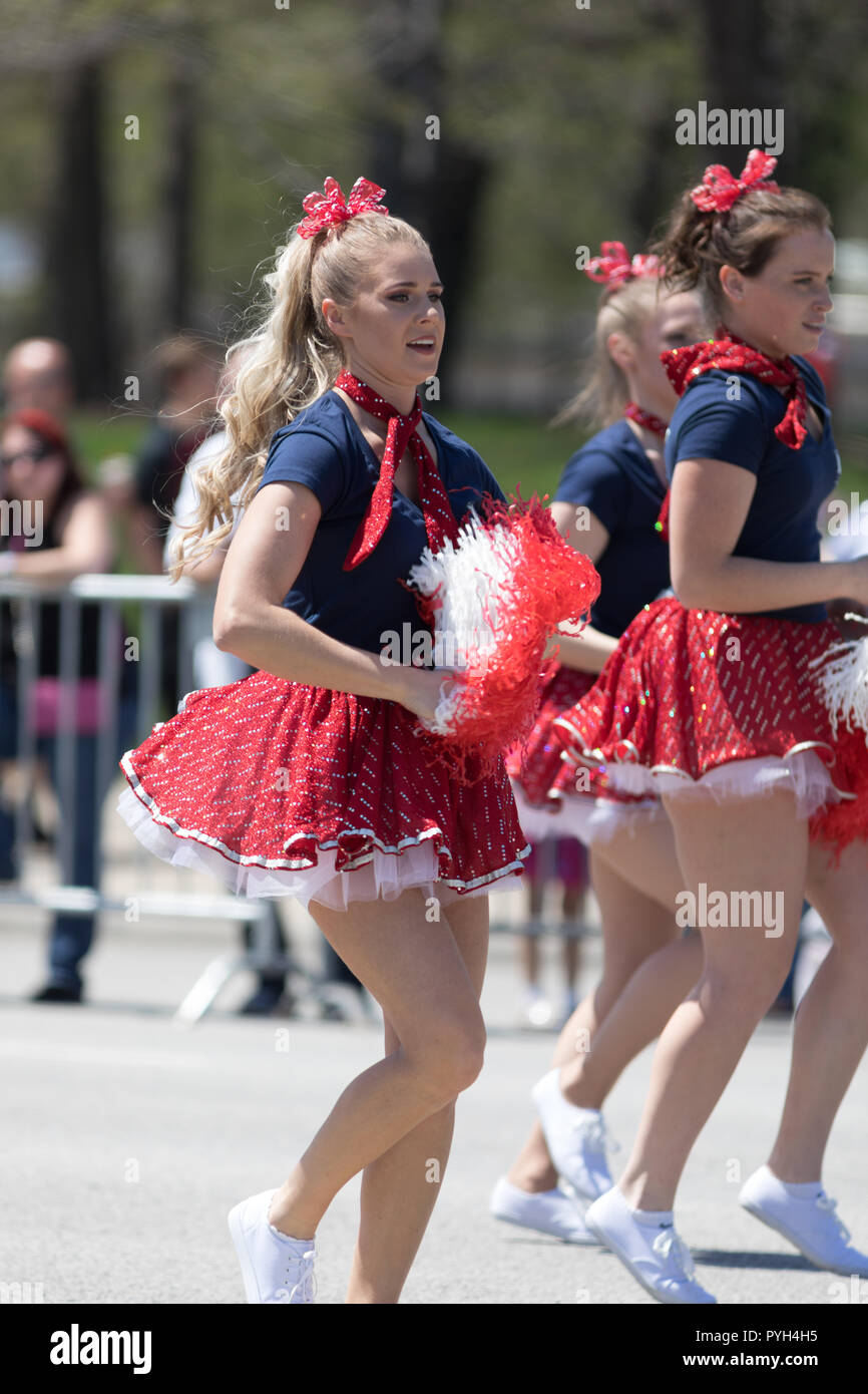 Chicago, Illinois, USA - May 5, 2018: The Polish Constitution Day ...