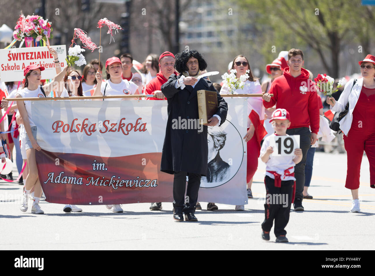 Chicago, Illinois, USA - May 5, 2018: The Polish Constitution Day ...