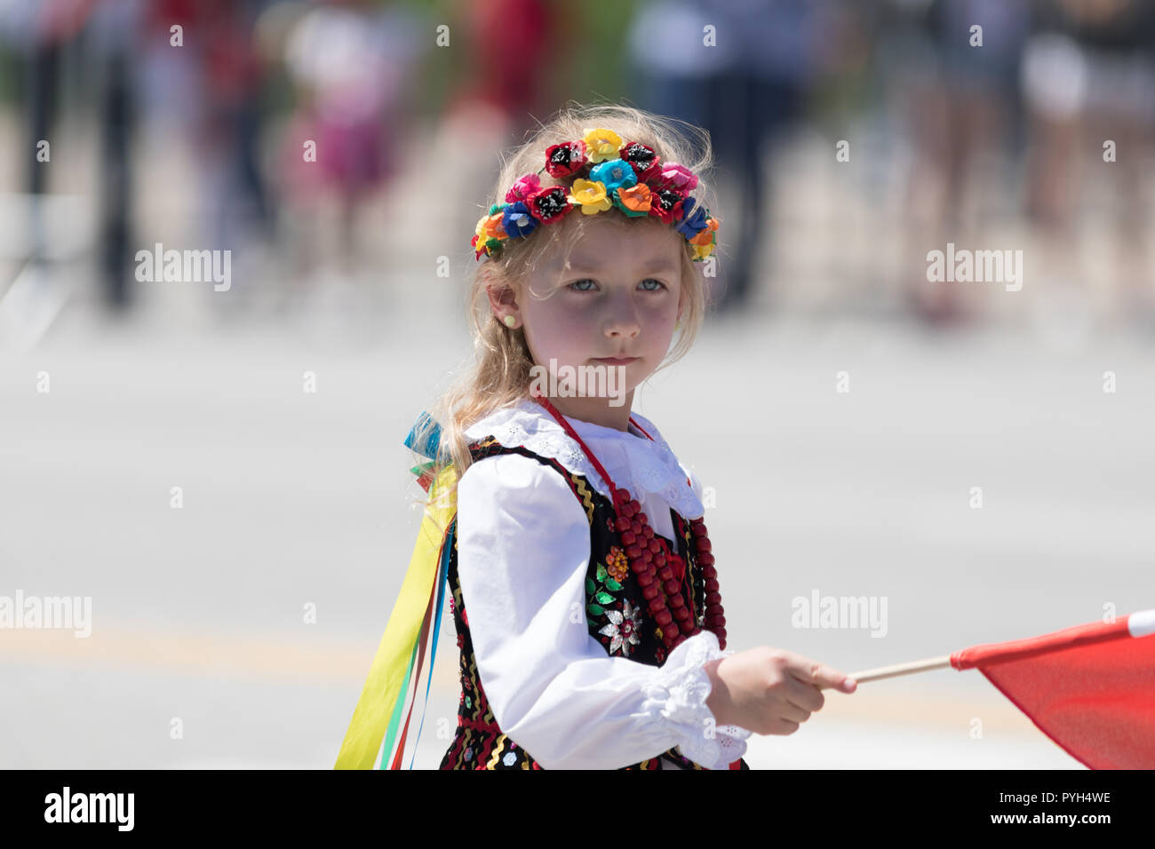 Chicago, Illinois, USA - May 5, 2018: The Polish Constitution Day ...