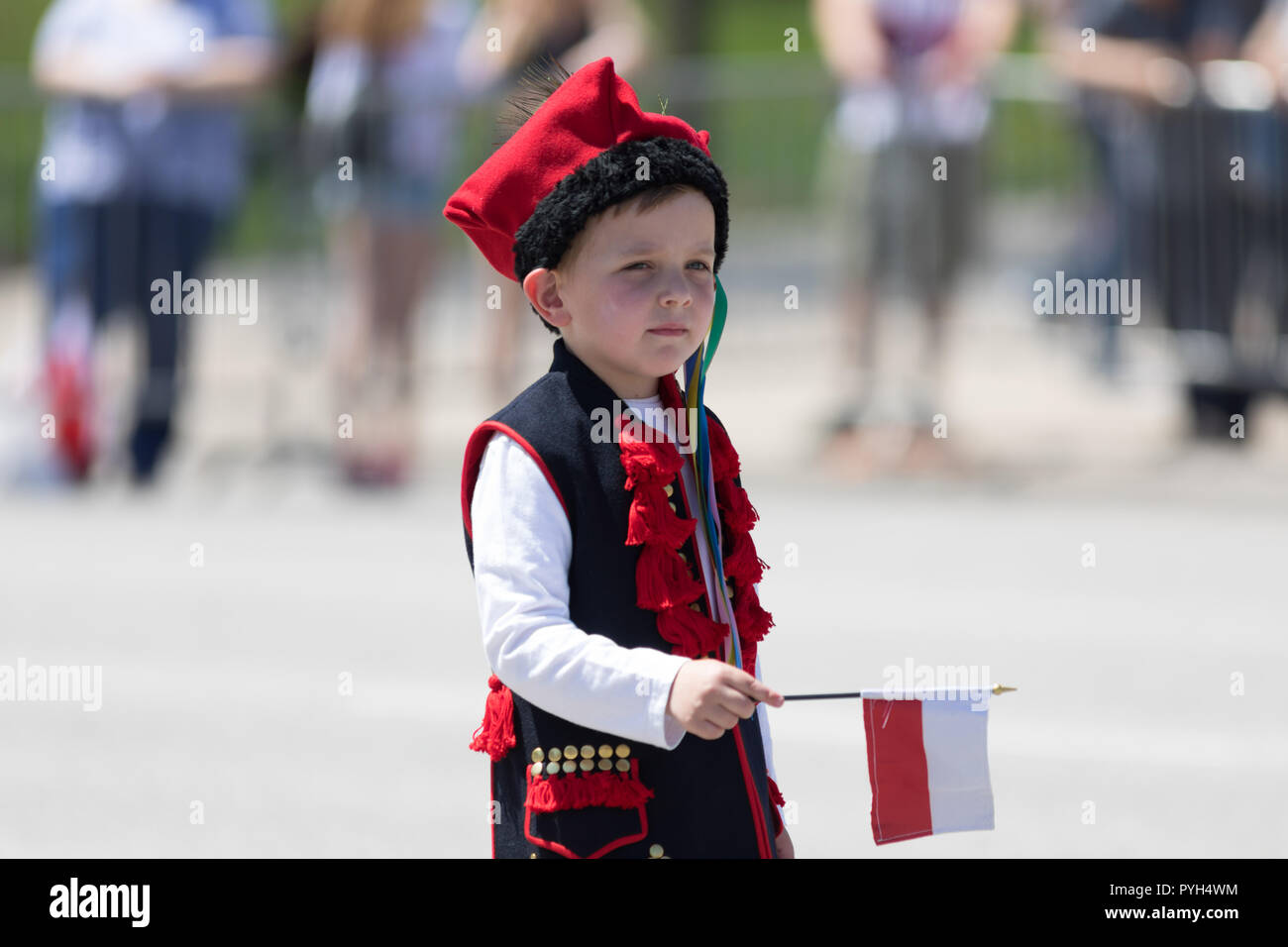 Chicago, Illinois, USA - May 5, 2018: The Polish Constitution Day ...