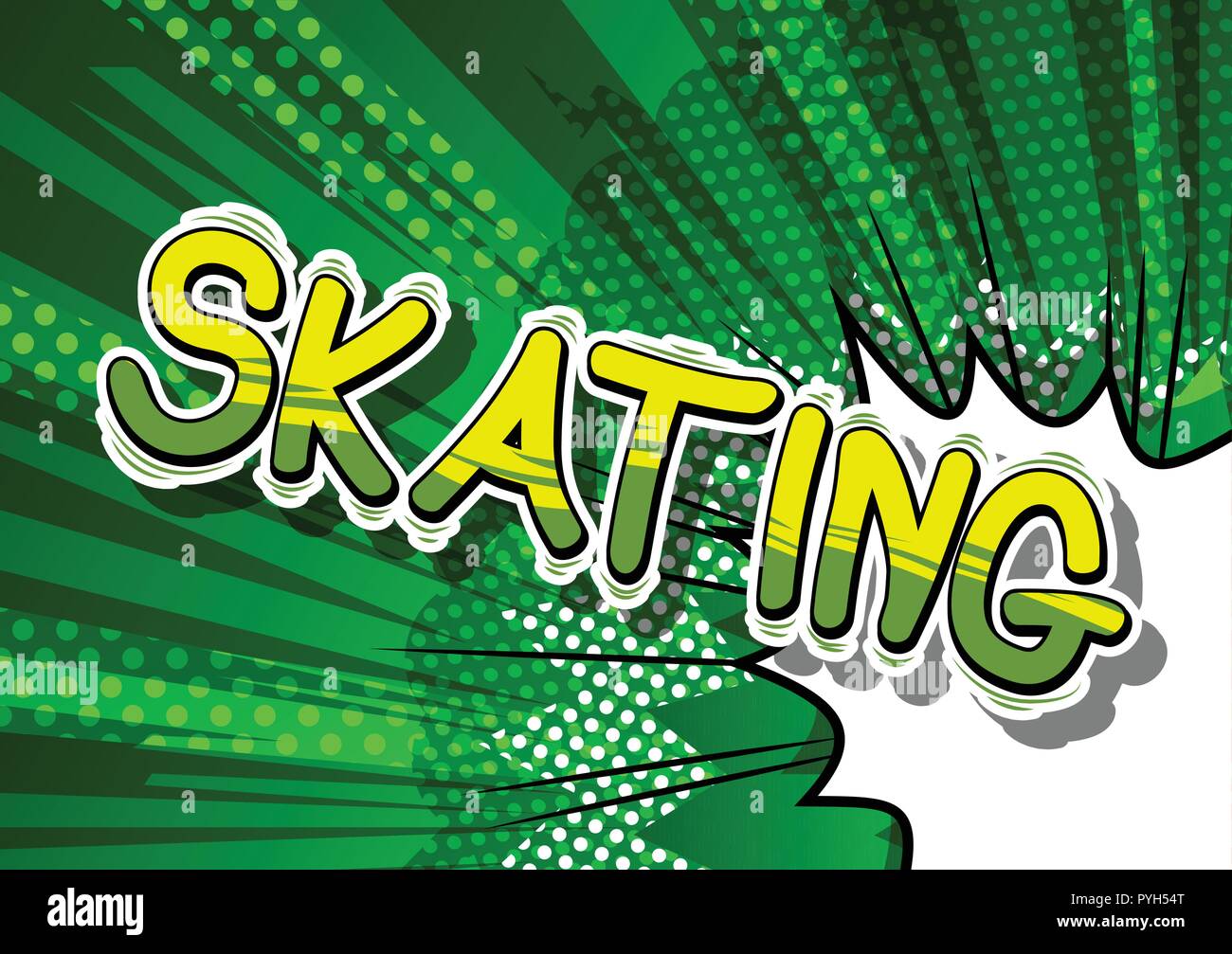 Skating - Vector illustrated comic book style phrase Stock Vector Image ...