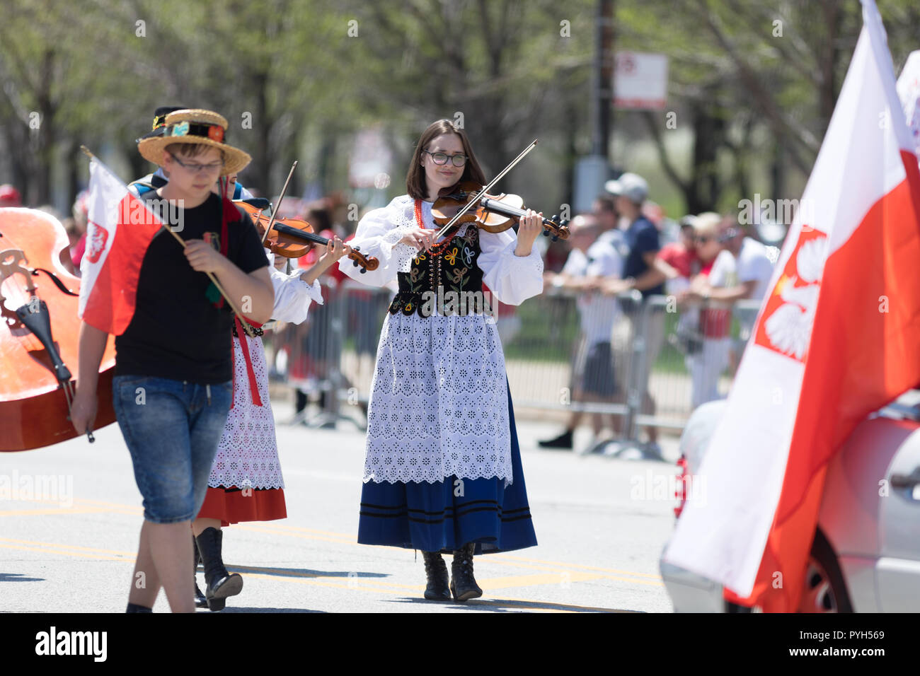 Chicago polish parade hi-res stock photography and images - Alamy