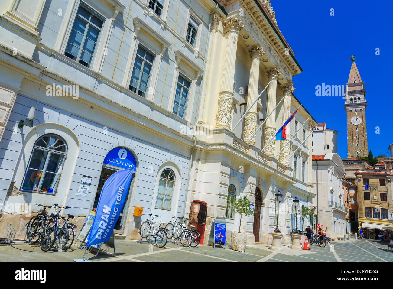 Bell tower and Town Hall Stock Photo - Alamy