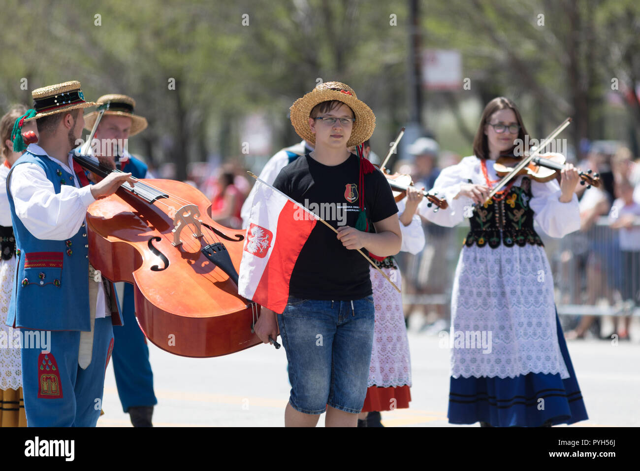 Chicago, Illinois, USA - May 5, 2018: The Polish Constitution Day ...