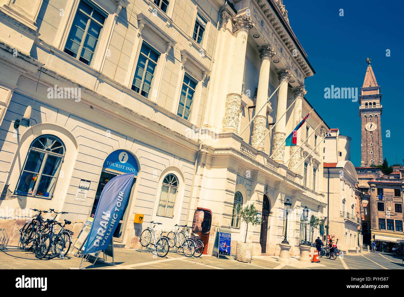 Bell tower and Town Hall Stock Photo - Alamy