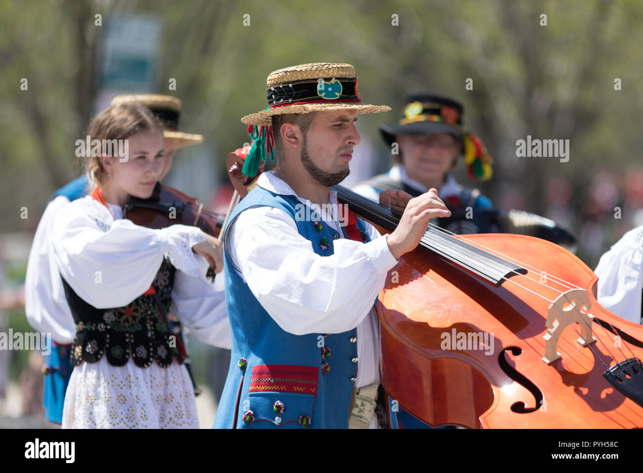 Chicago, Illinois, USA - May 5, 2018: The Polish Constitution Day ...