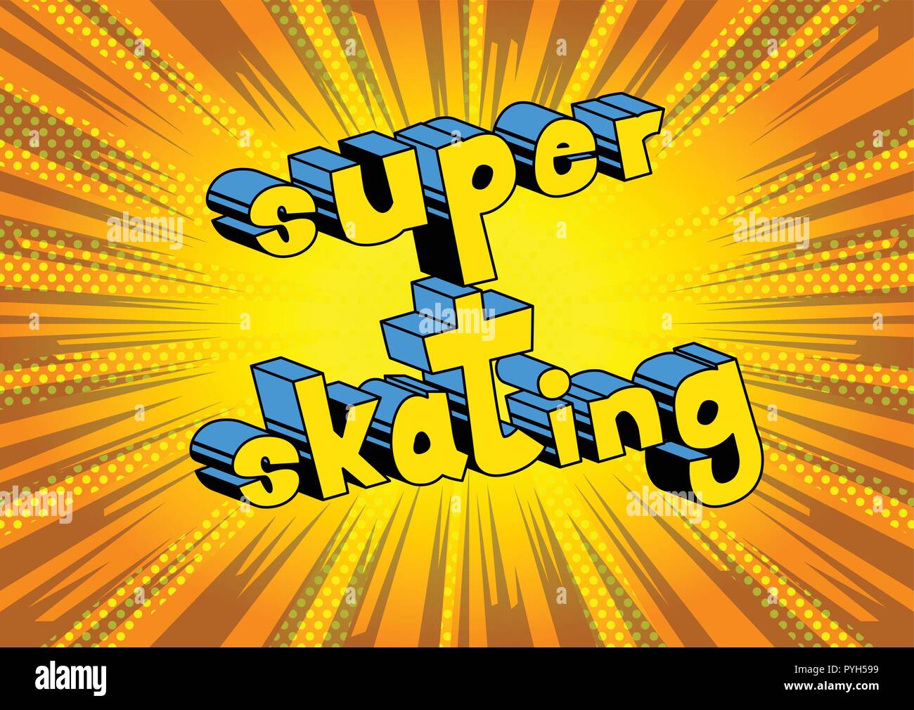 Super Skating - Vector illustrated comic book style phrase Stock Vector ...