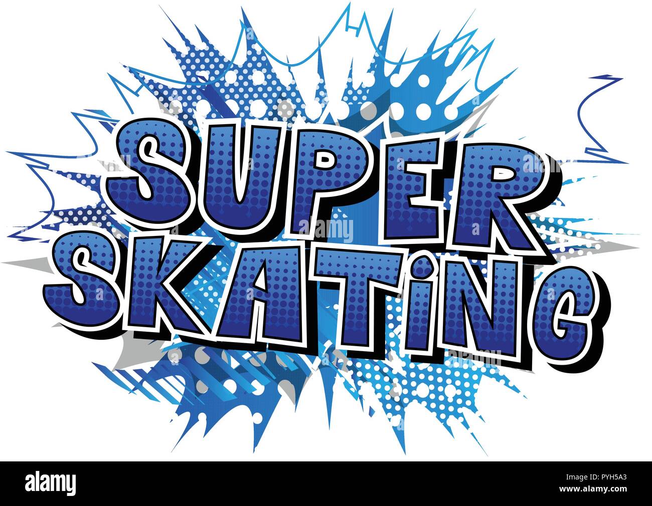 Super Skating - Vector illustrated comic book style phrase Stock Vector ...