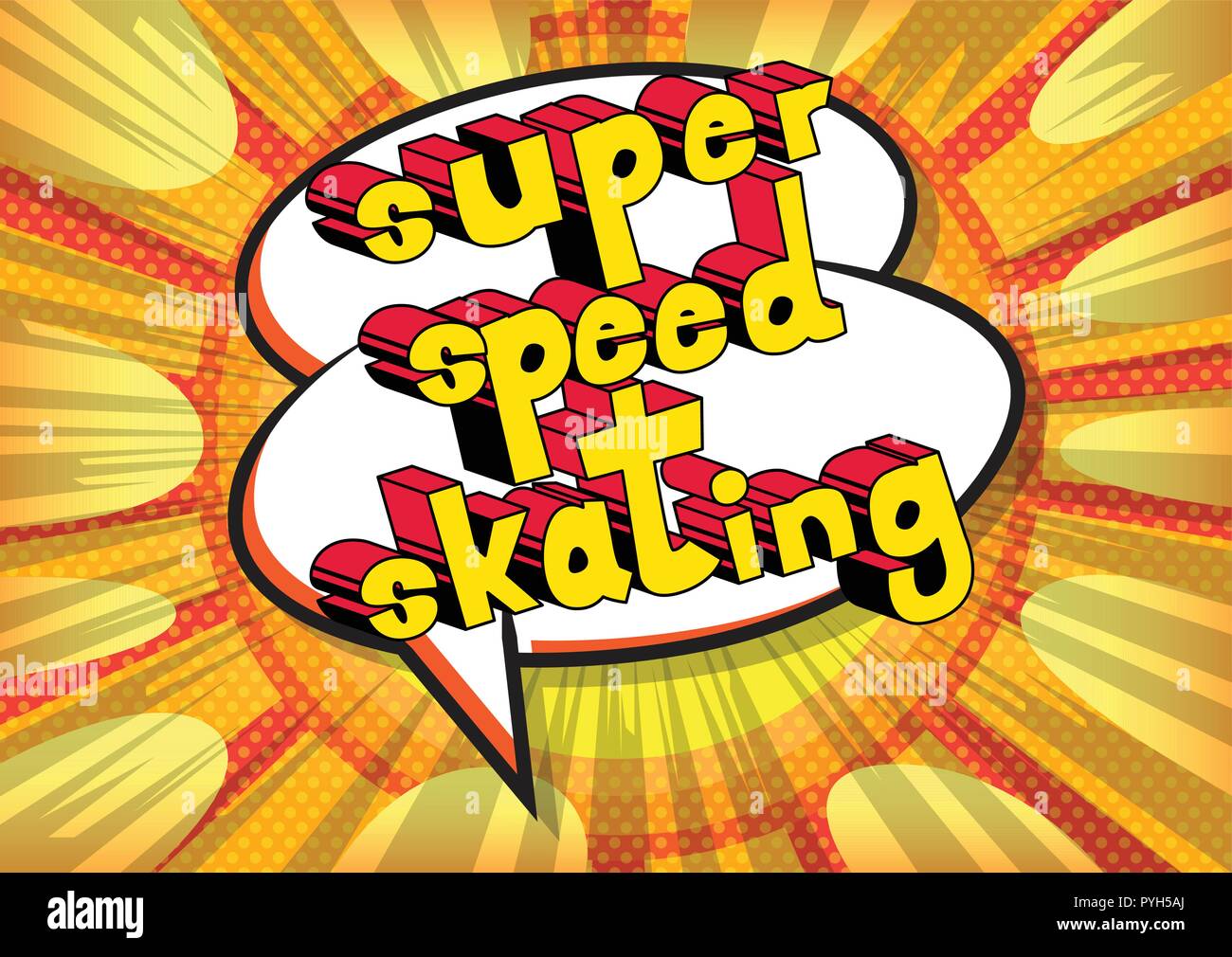 Super Speed Skating - Vector illustrated comic book style phrase Stock ...