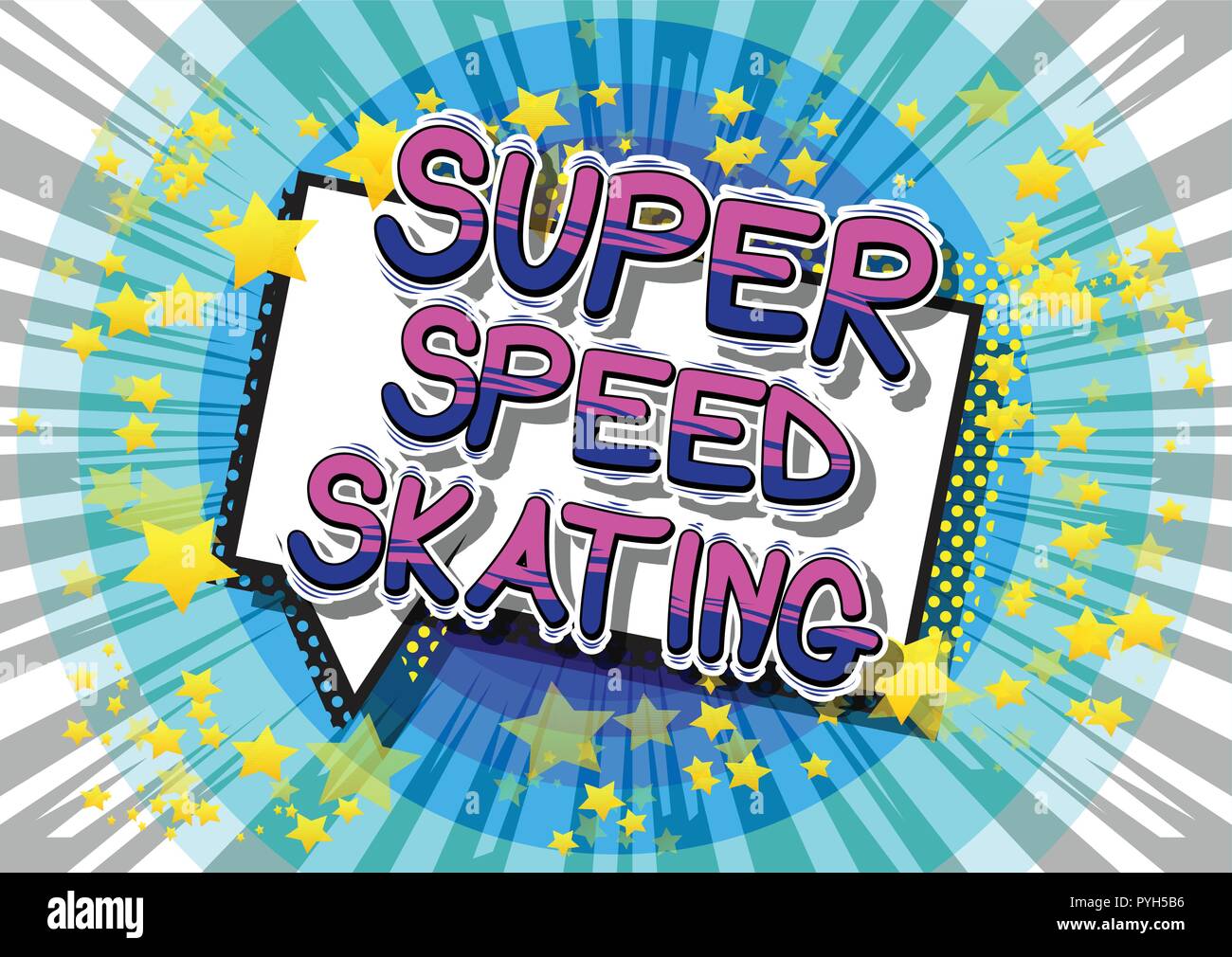 Super Speed Skating - Vector illustrated comic book style phrase Stock ...