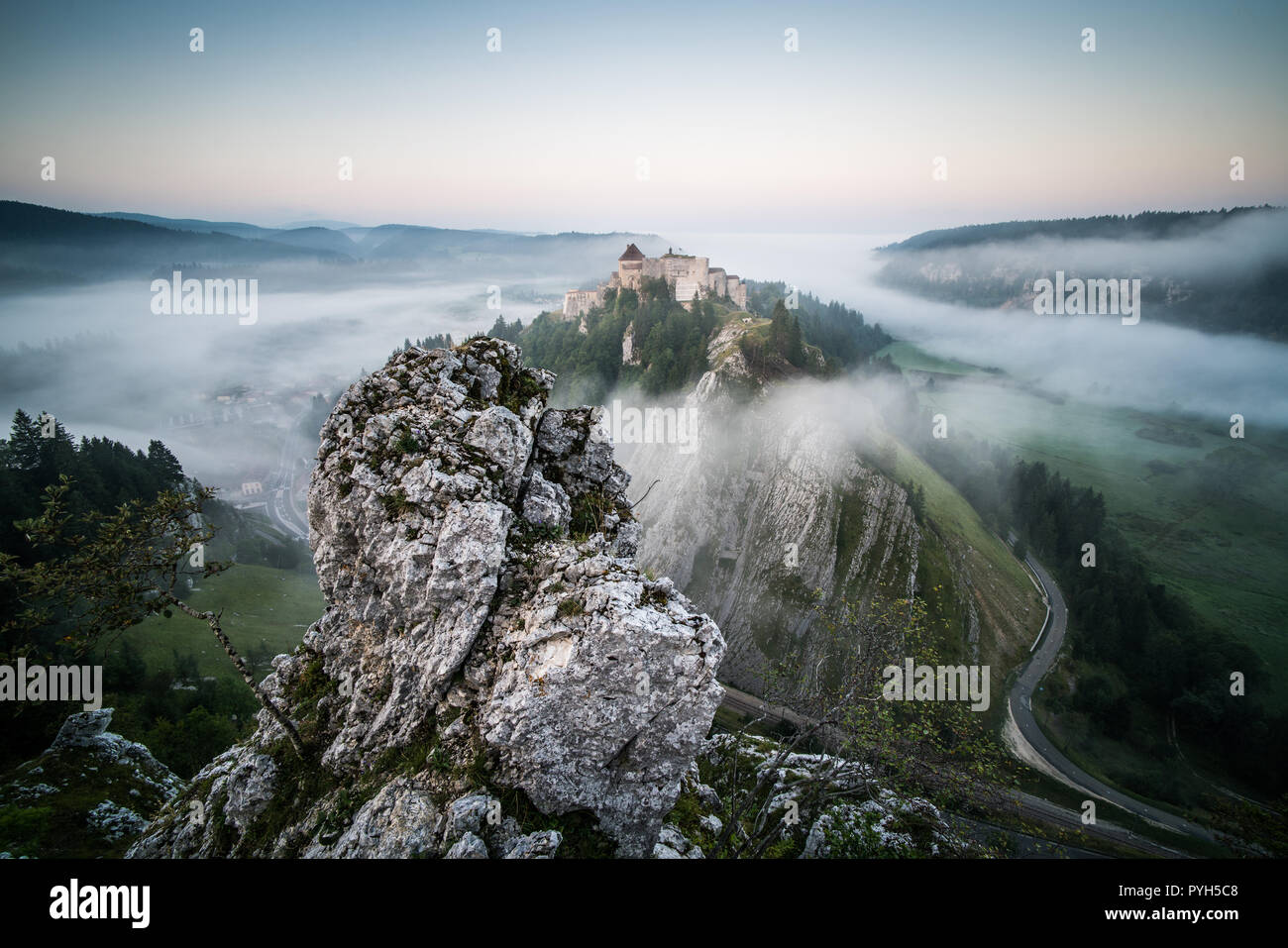 Chateau de Joux, France, Europe Stock Photo - Alamy