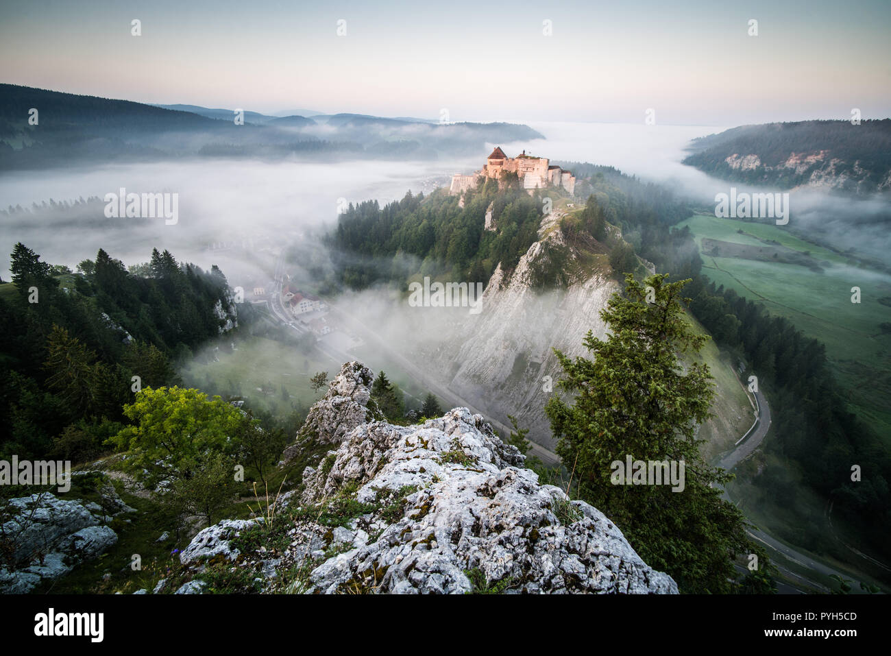 Chateau de Joux, France, Europe Stock Photo - Alamy