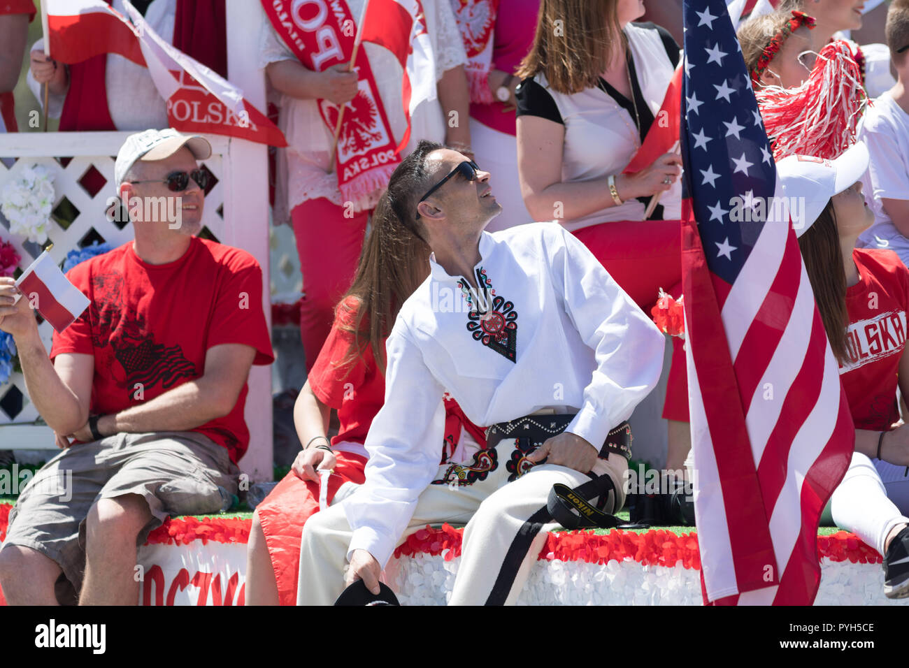 Chicago, Illinois, USA - May 5, 2018: The Polish Constitution Day ...