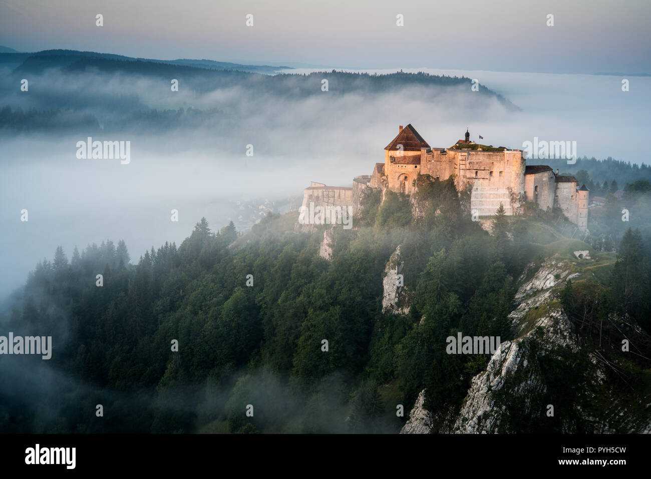 Chateau de Joux, France, Europe Stock Photo - Alamy