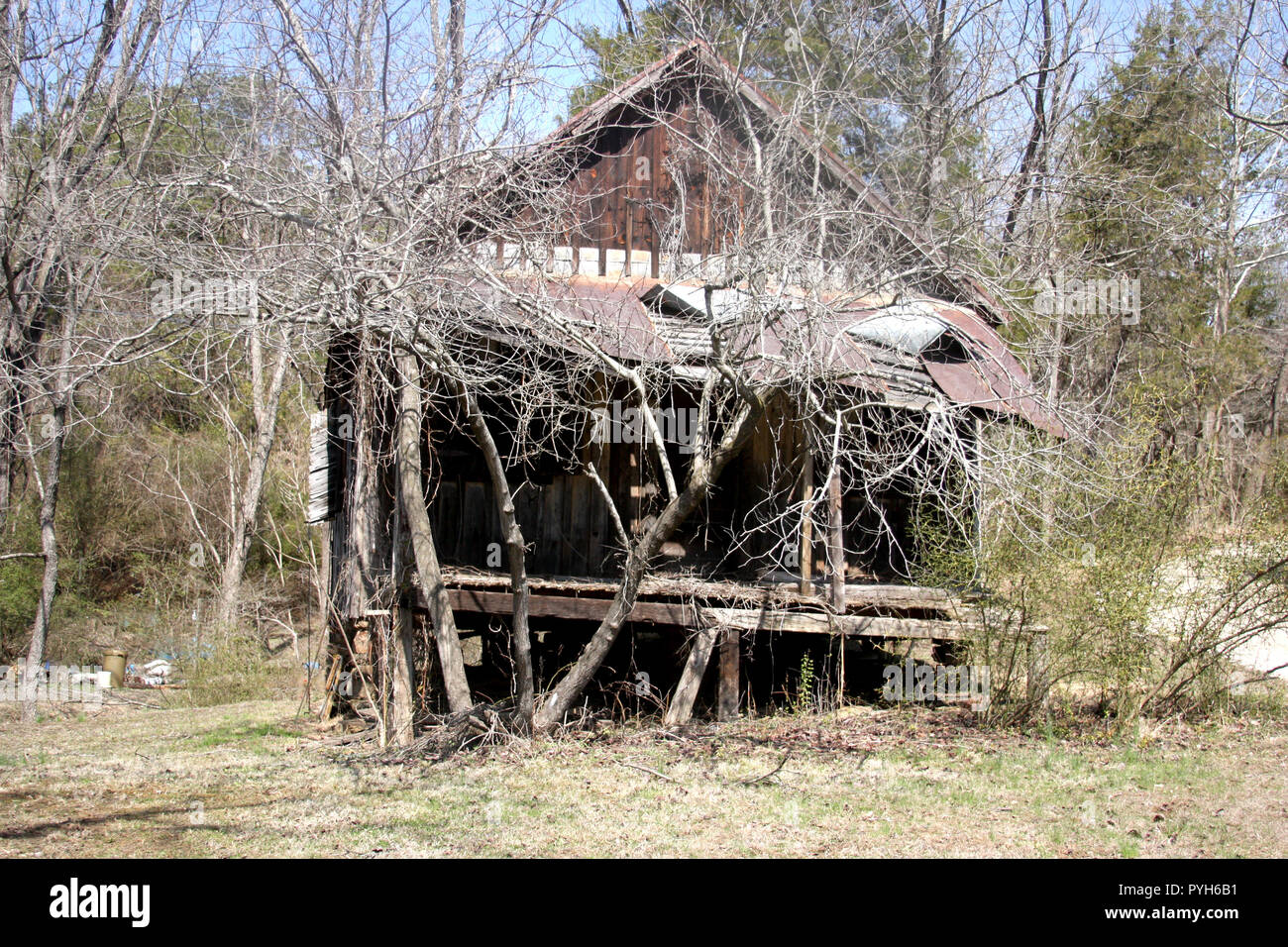 Ruined wooden house in rural Virginia, USA Stock Photo - Alamy