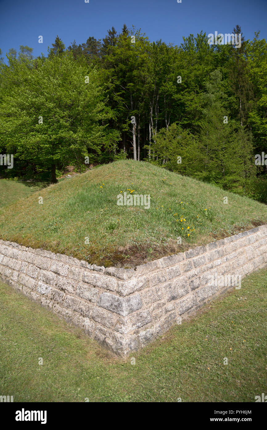 Bavaria, Germany - concentration camp memorial Flossenbuerg, "Valley of ...