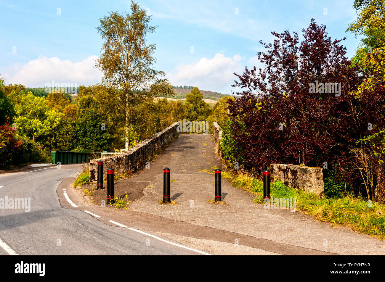 The old arched stone bridge built for military purposes by General Wade ...