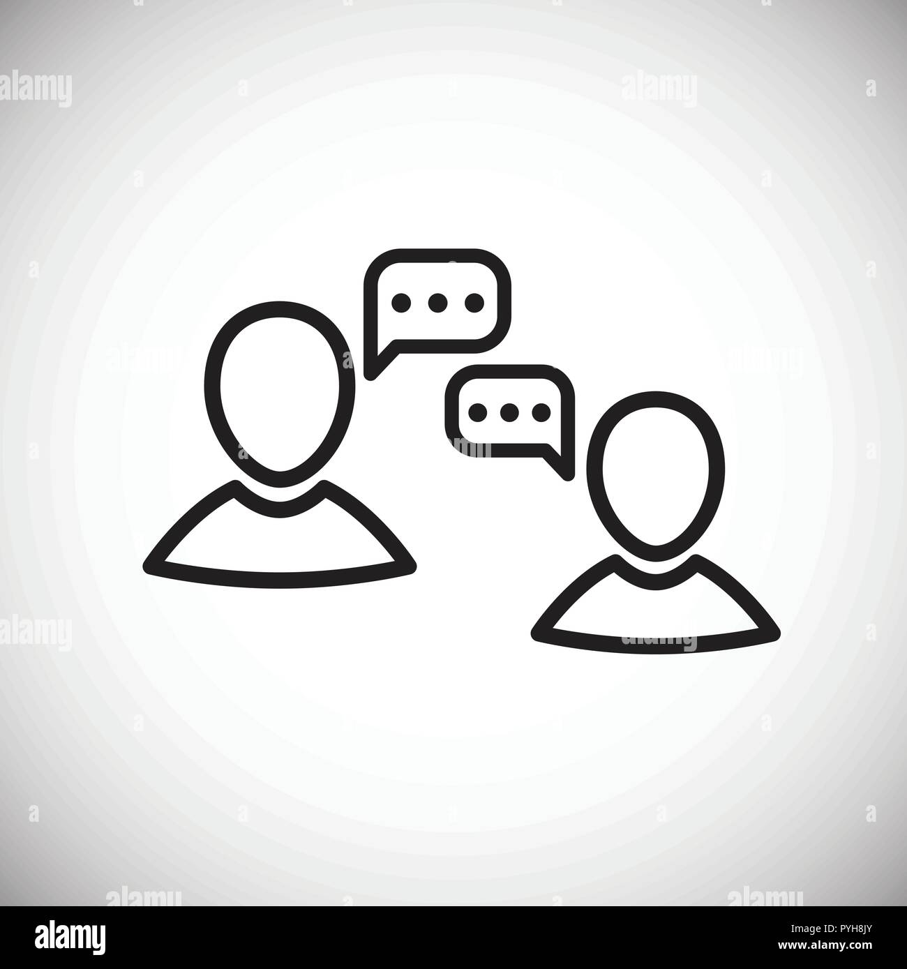 Business conversation thin line on white background Stock Vector Image ...