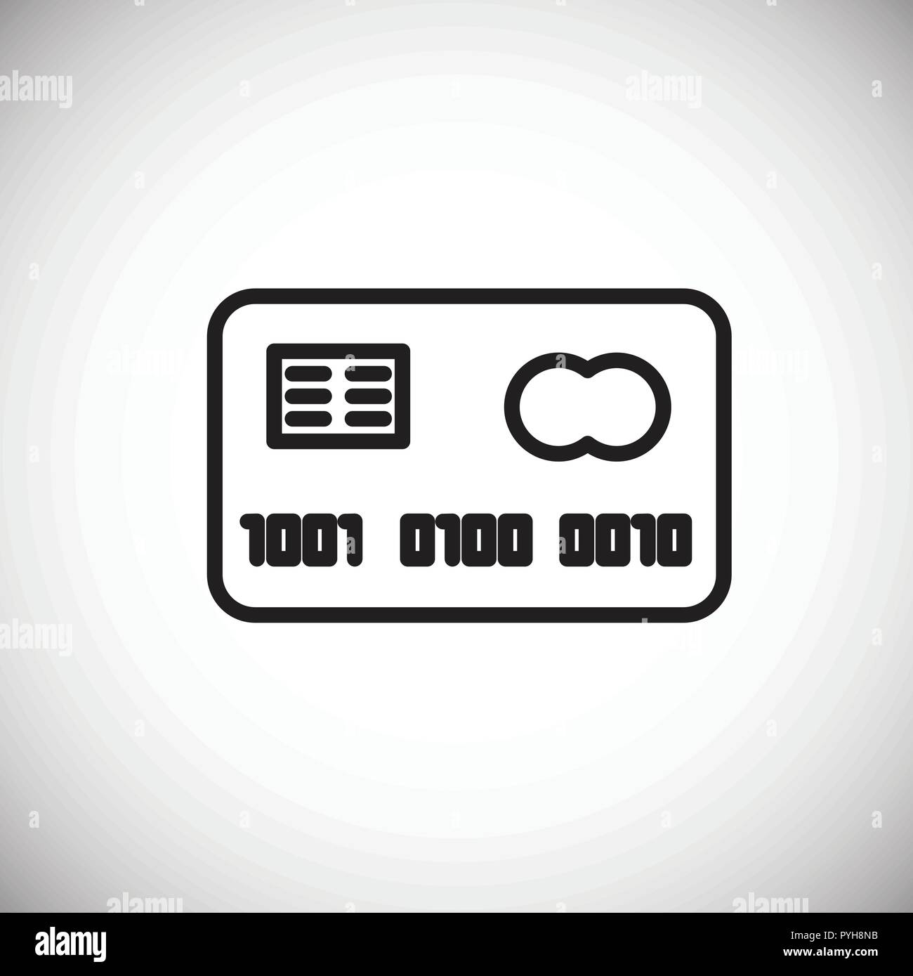 Plastic bank card thin line on white background Stock Vector Image ...