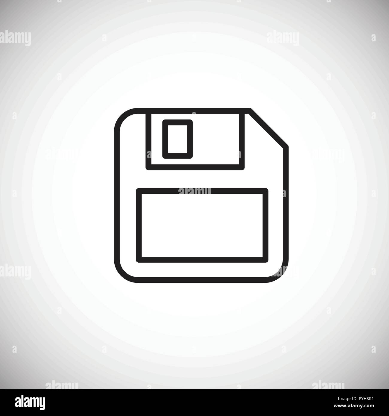 Business data saving thin line on white background Stock Vector Image ...