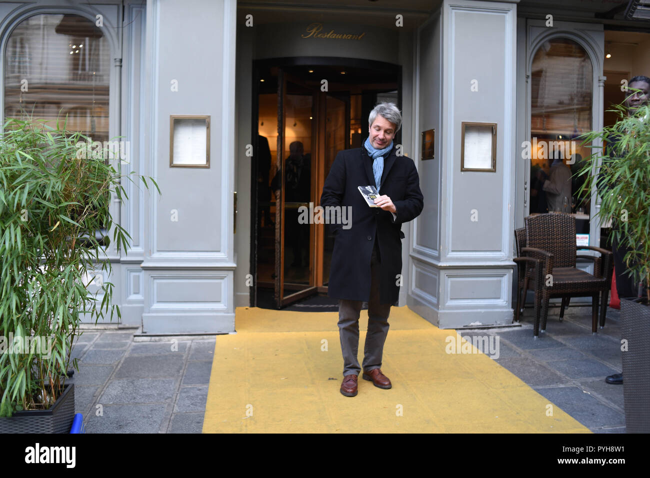 Paris: Eric Vuillard, 2017 Goncourt Prize, and Olivier Guez, Renaudot ...