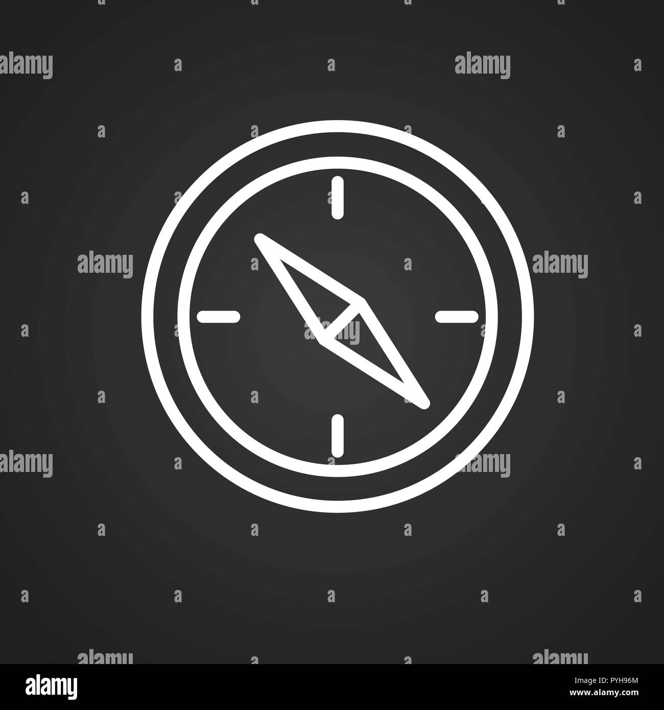Compass browser on black background Stock Vector Image & Art - Alamy
