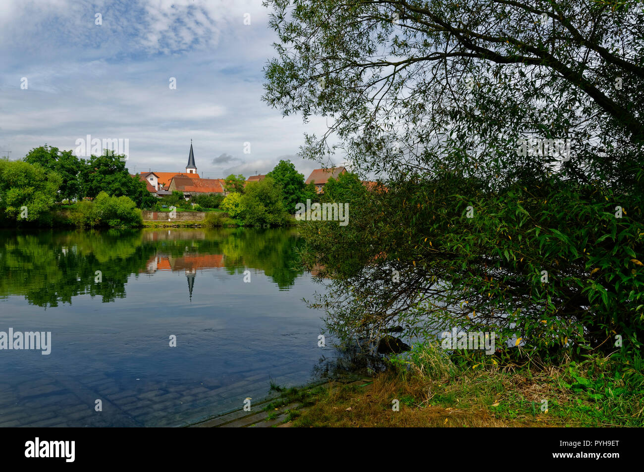 River Main near Trennfeld (part of Triefenstein), Main-Spessart ...