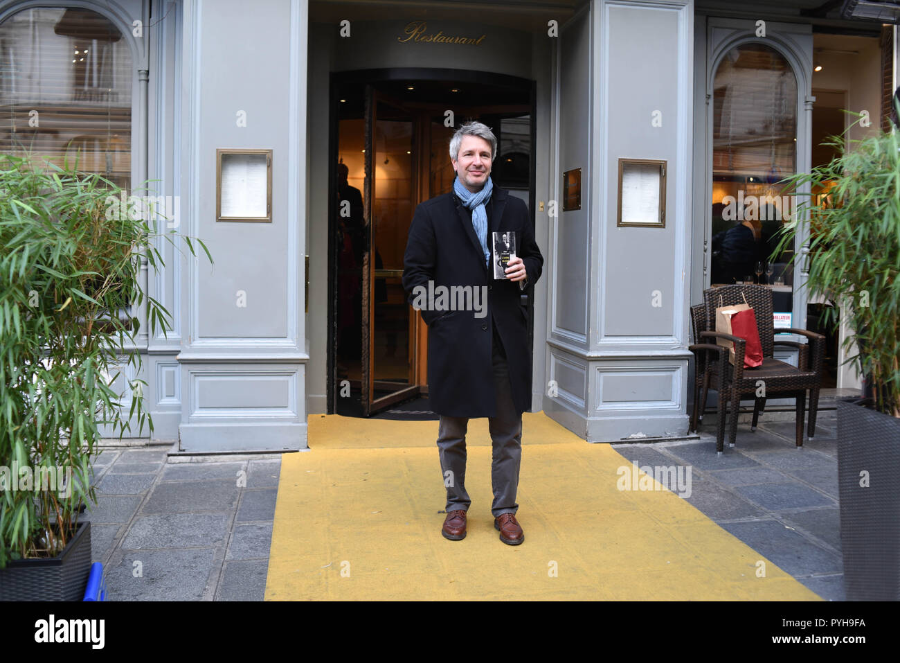 Paris: Eric Vuillard, 2017 Goncourt Prize, and Olivier Guez, Renaudot ...