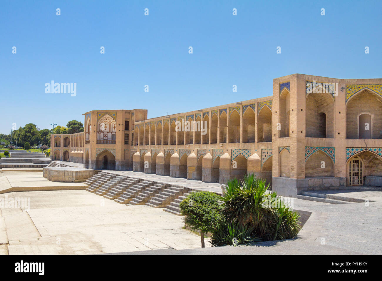 Khajoo bridge, in Isfahan, Iran, taken during a warm summer afternoon ...
