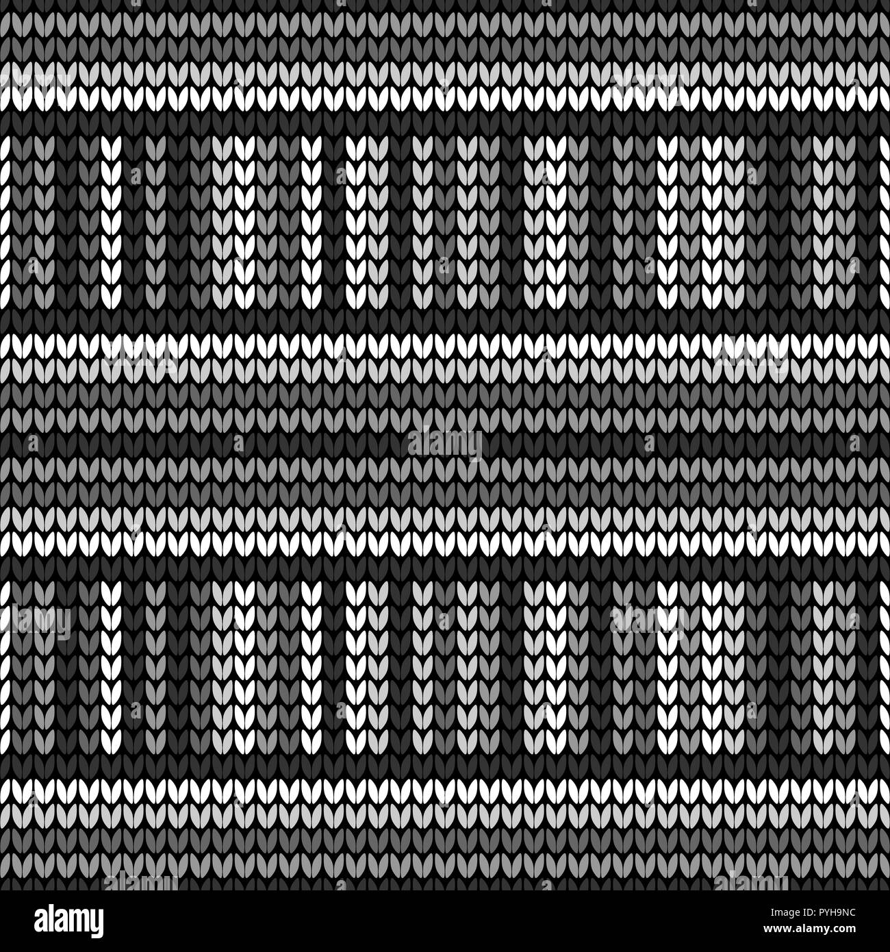 Abstract grayscale seamless knitting pattern with vertical lines ...