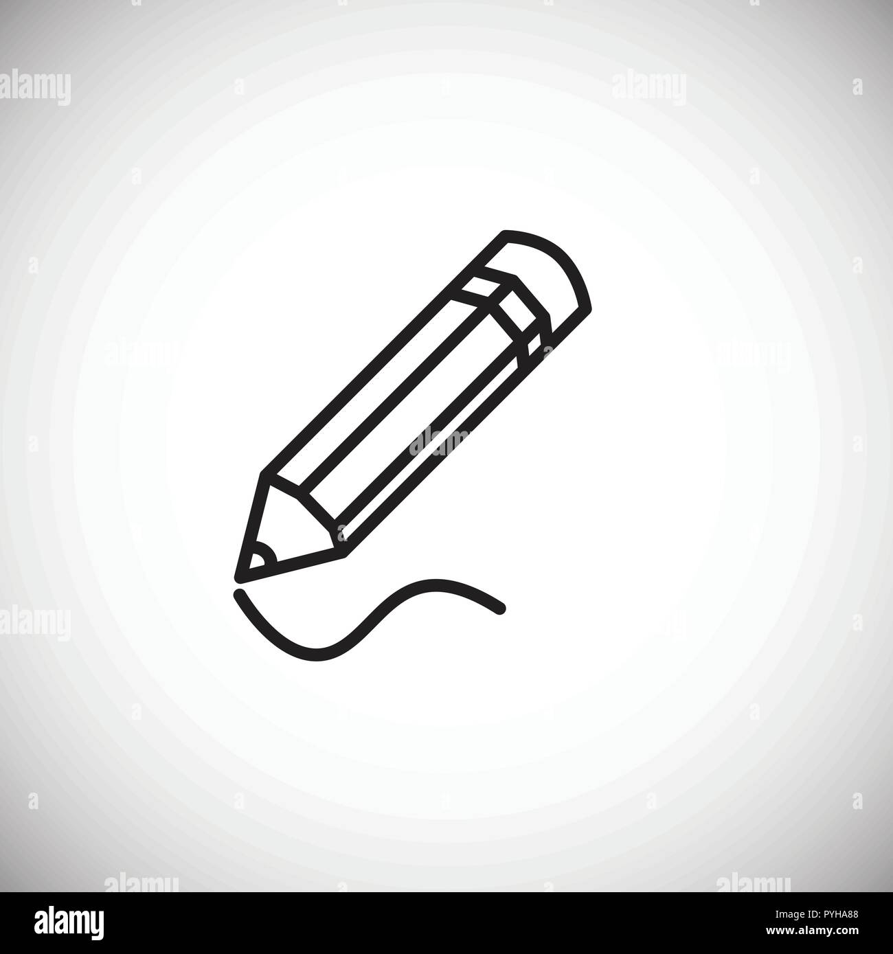 Pencil thin line on white background Stock Vector Image & Art - Alamy