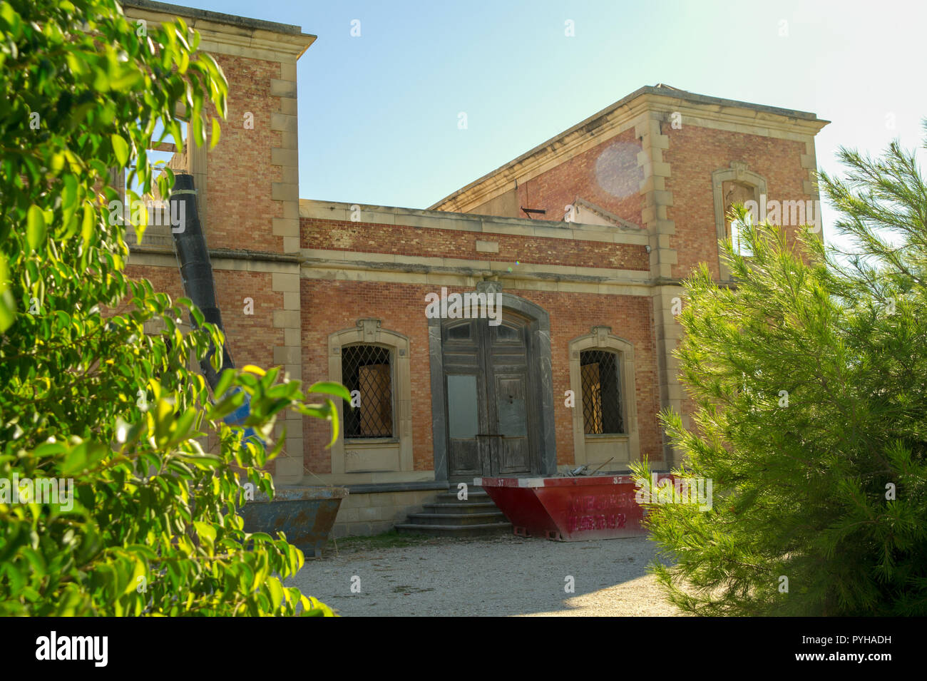Algorfa church being restored Stock Photo - Alamy