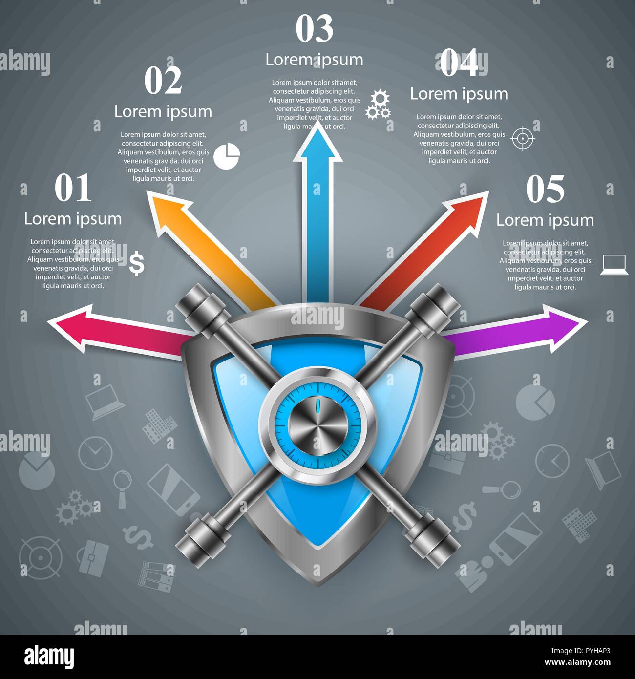 Guard, safe, security, deposit infographic Stock Vector Image & Art - Alamy