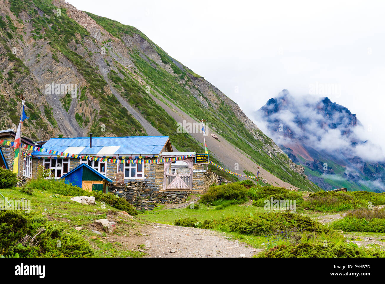 Annapurna Conservation Area, Nepal - July 26, 2018 : Traditional ...