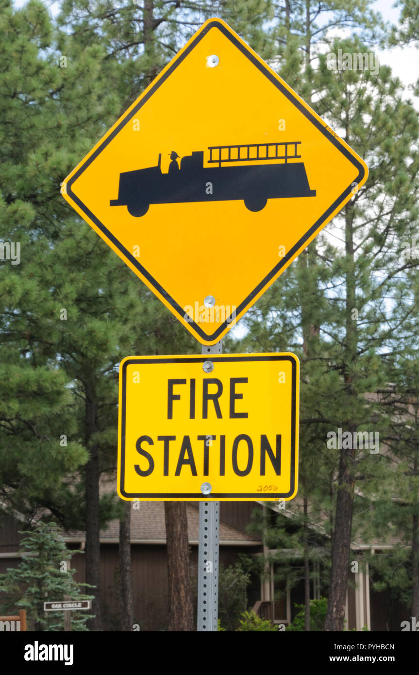 Fire Station Road Sign