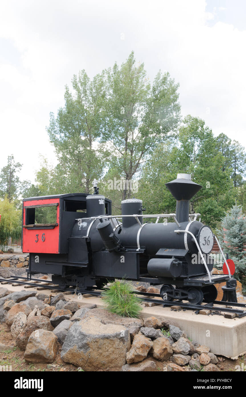 Old Fashioned Train Engine on display at Pinetop lakes resort in ...