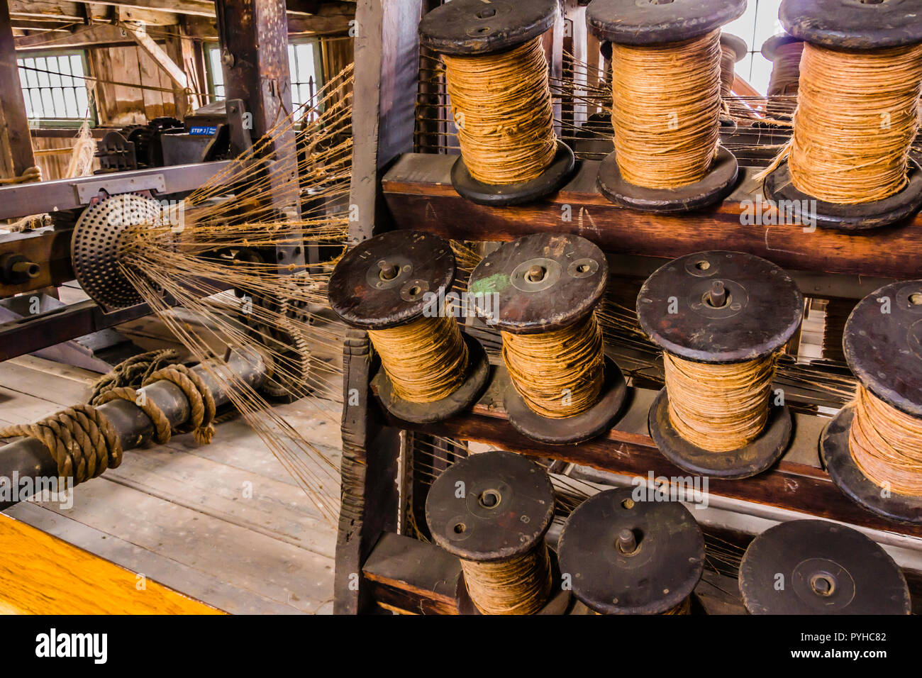 Rope Loft Mystic Seaport Mystic, Connecticut, USA Stock Photo - Alamy