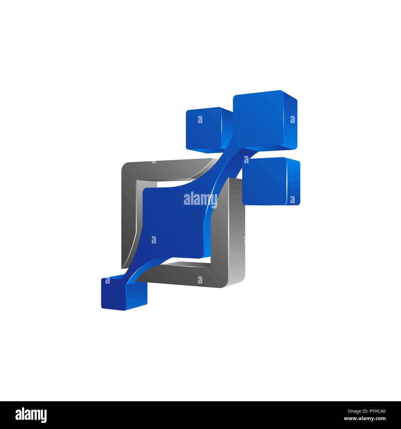 Technology logo, computer and data related business, hi-tech and ...