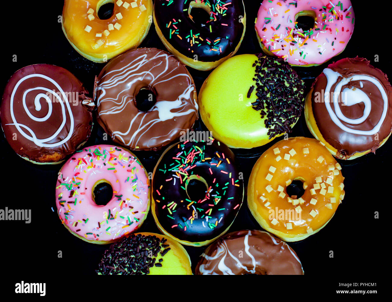 Selection of tasty donuts Stock Photo - Alamy