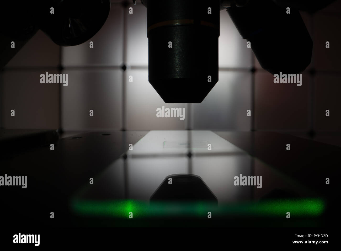 Microscope objective lens slide close hi-res stock photography and ...