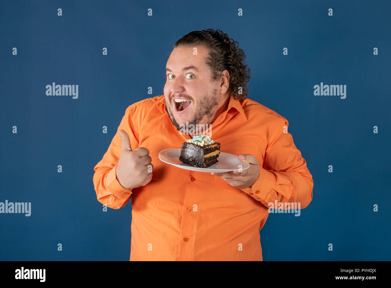 Fat Man In Orange Shirt High Resolution Stock Photography and Images ...