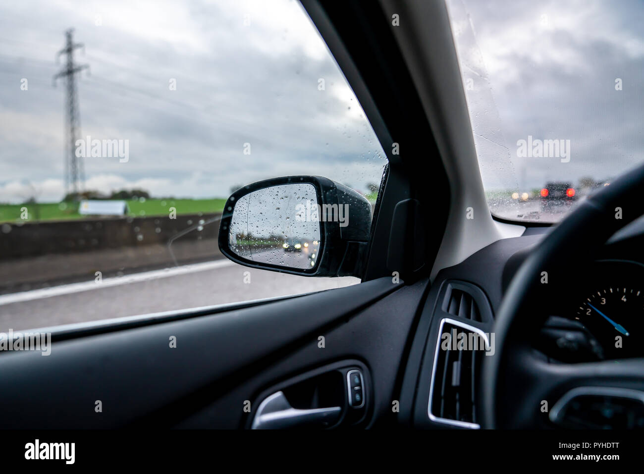 Car interior rearview mirror hi-res stock photography and images - Alamy