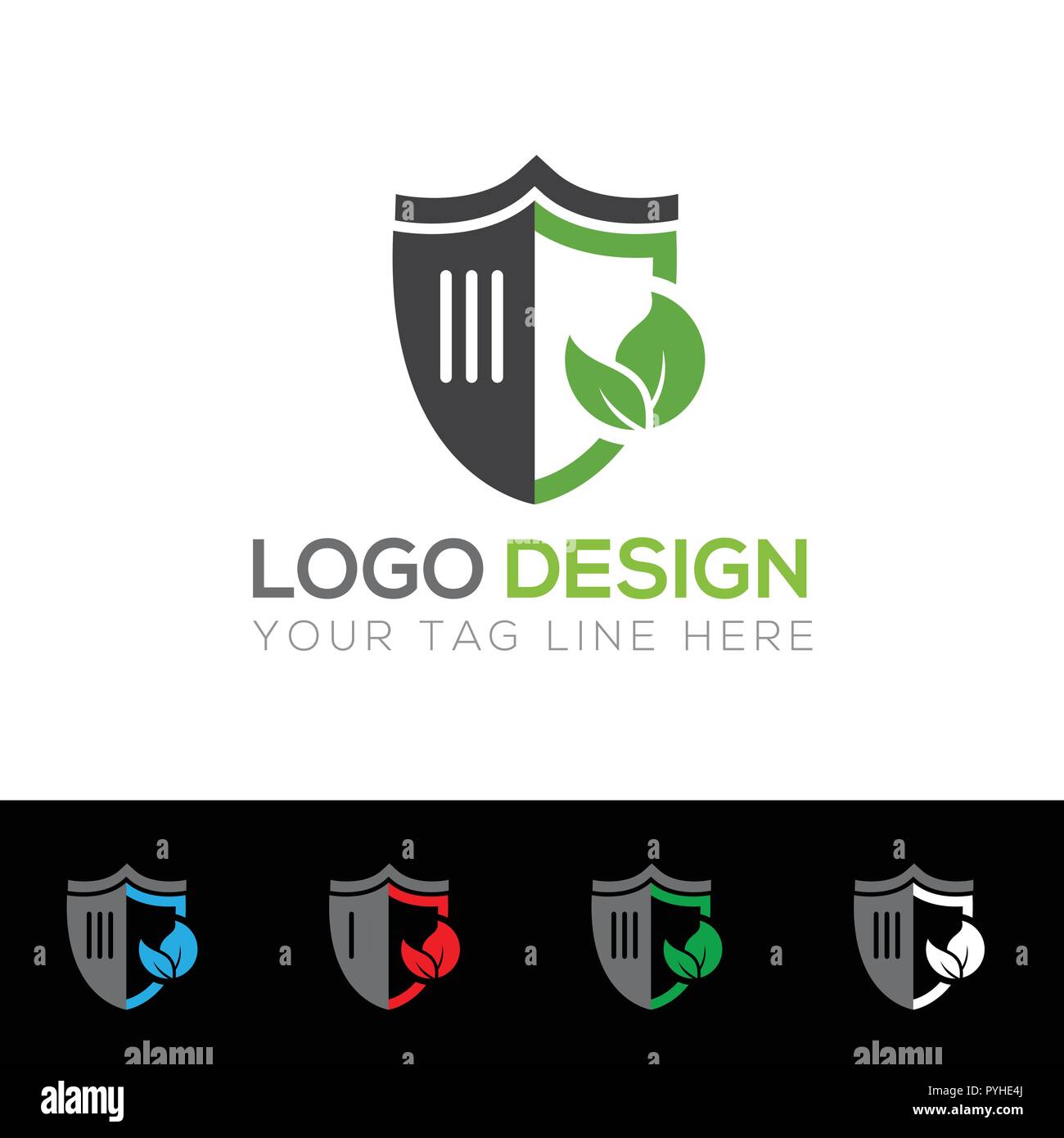 Green shield logo hi-res stock photography and images - Alamy