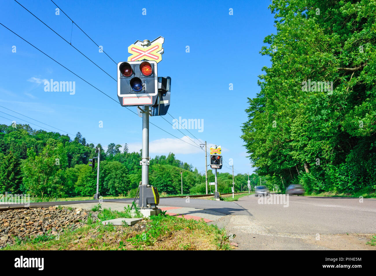 Railway crossing hi-res stock photography and images - Alamy
