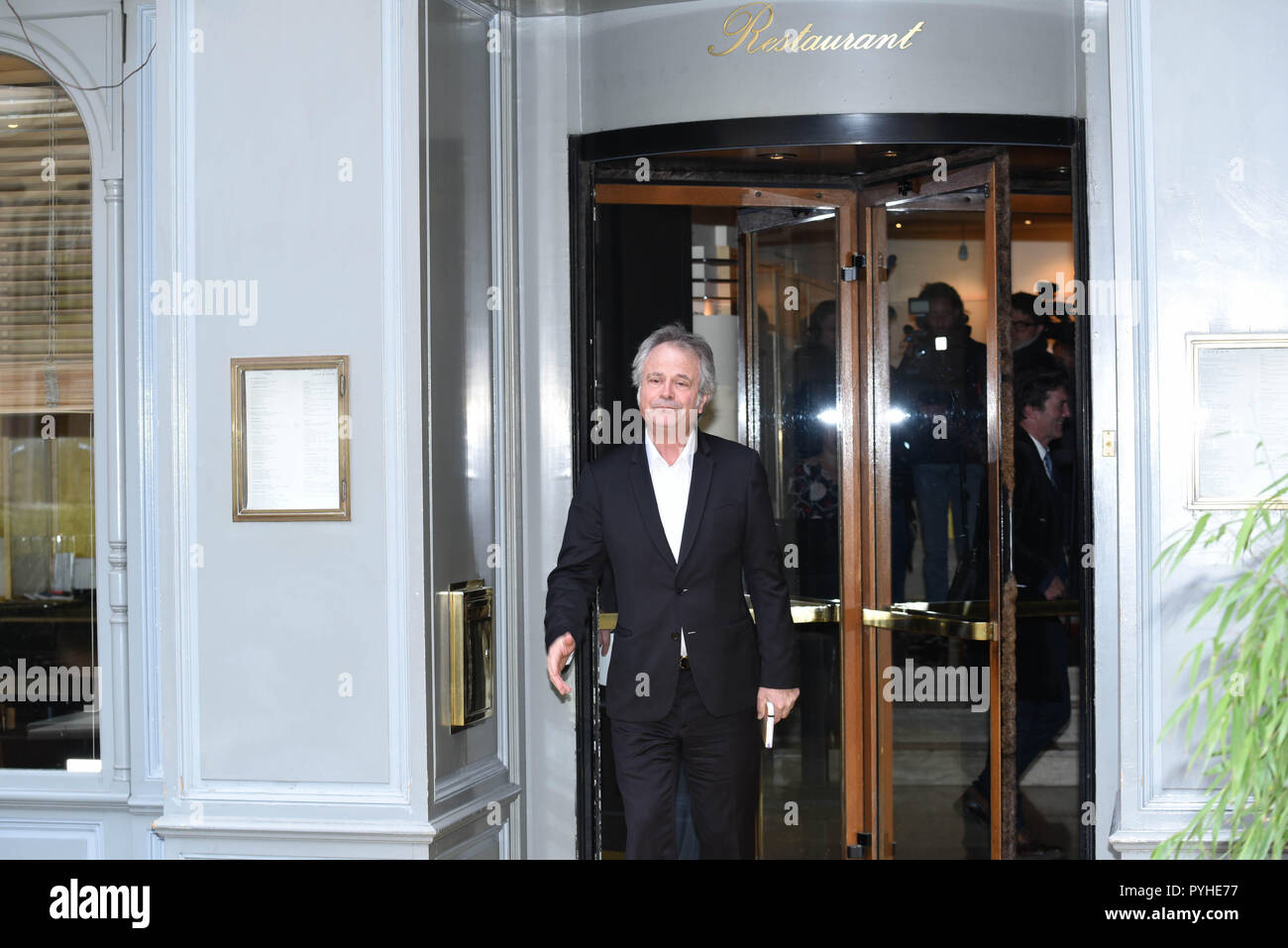 Paris: Eric Vuillard, 2017 Goncourt Prize, and Olivier Guez, Renaudot ...